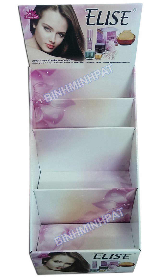 ELISE Cosmetics Display Shelf | Binh Minh Packaging