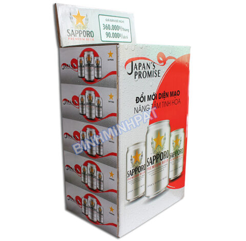 Custom Cardboard Beverage Display Stand, Beer Drink Dump Bins Display ...