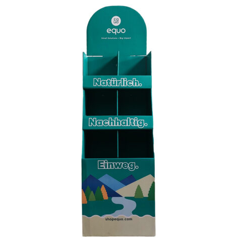 Corrugated Floor paper Display shipper cardboard display stand for ...