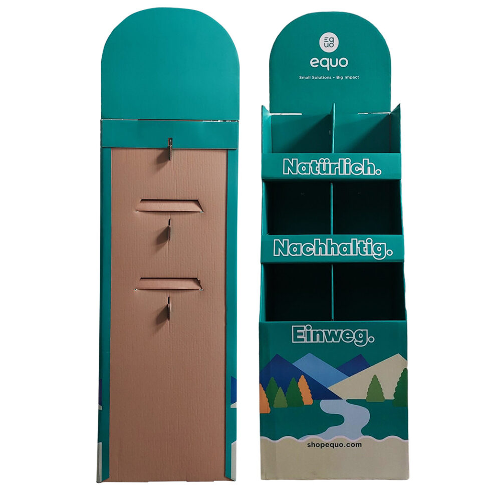 Corrugated Floor paper Display shipper cardboard display stand for ...