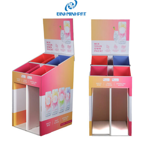 Customized Cardboard Candy Dump Bins Display Rack Stand Cardboard Dump Bins
